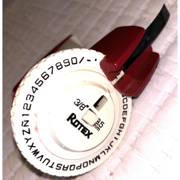 Avery | Office | Vintage Avery Rotex Red Label Maker With 3 Tape ...